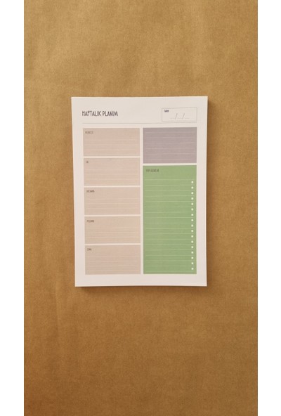 Papiro Paperworks Papiro Minimal Haftalık Planlayıcı