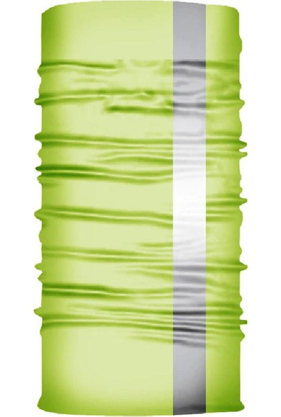 Knmaster Yellow Reflective Outdoor Bisiklet Çok Amaçlı Buff Bandana Boyunluk Kafa Bandı