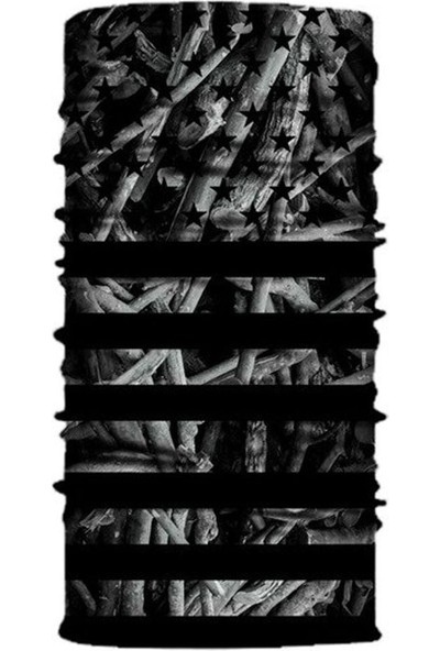 Knmaster Black Star Outdoor Bisiklet Çok Amaçlı Buff Bandana Boyunluk Kafa Bandı