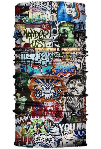 Knmaster Blue Graffiti Outdoor Bisiklet Çok Amaçlı Buff Bandana Boyunluk Kafa Bandı Knmaster Blue Graffiti Outdoor Bisiklet Çok Amaçlı Buff Bandana Boyunluk Kafa Bandı