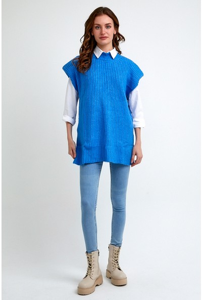 Paru Studio Mavi Süveter