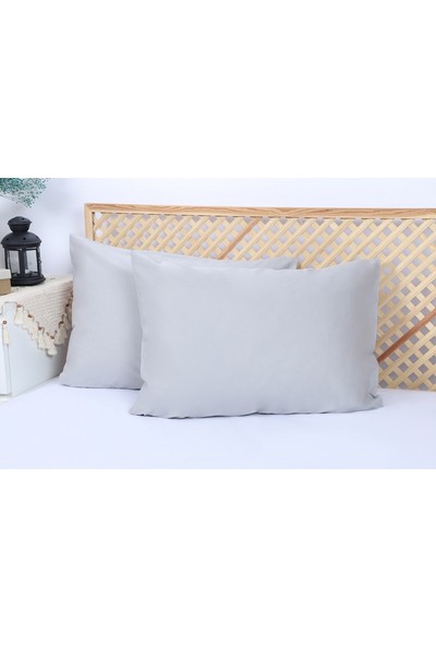 Semecca Düz Pamuklu 2'li Taş Rengi Yastık Kılıfı Seti Semecca Düz Pamuklu 2'li Taş Rengi Yastık Kılıfı Seti