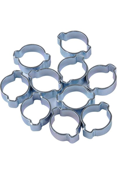 LOT10 Çelik Çift Kulak Kıvrım O Klipler Hava Yakıt Hortumu Boru Kelepçeleri Boyutu 13-15MM