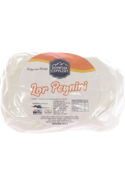 Dupnisa Çiftliği Lor Peyniri 500 gr