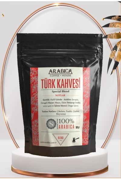 Arabıca Coffee House %100 Arabica Nitelikli Kahve Türk Kahvesi 100 gr