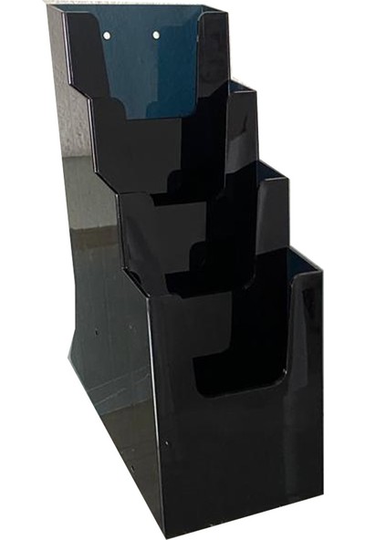 Karlobi Masa Üstü 4 Katlı A4 1/ 3 Siyah Broşürlük 2'li Paket Karlobi Masa Üstü 4 Katlı A4 1/ 3 Siyah Broşürlük 2'li Paket