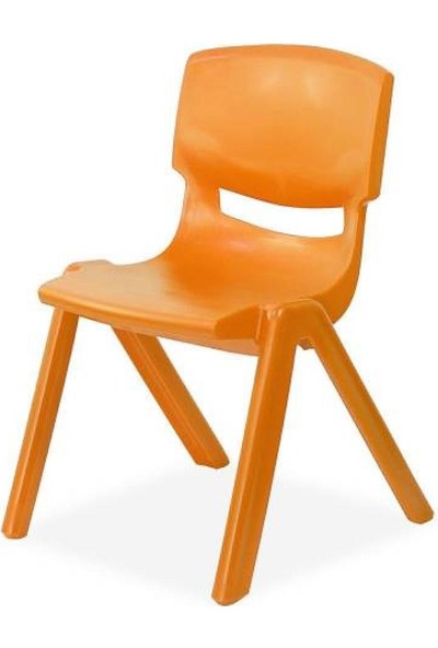 Kido Plastik Çocuk Sandalyesi Turuncu - 33CM