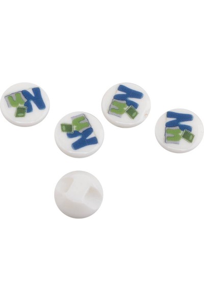 Simisso Harf Baskılı Düğme 5 Li N