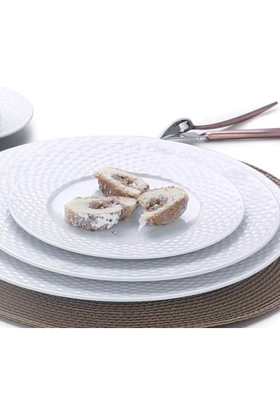 Kütahya Porselen Polo 57 Parça 12 Kişilik Yemek Takımı Dekorsuz