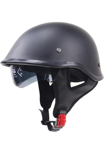 Mat Siyah Motosiklet Açık Yüz Yarım Kask Nokta Açılır Güneş Vizör Xl Mat Siyah Motosiklet Açık Yüz Yarım Kask Nokta Açılır Güneş Vizör Xl