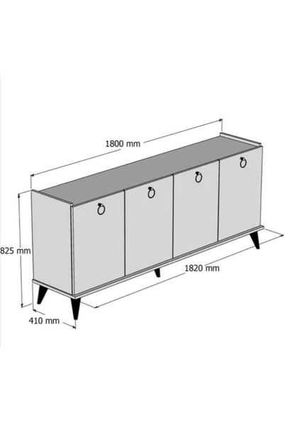 Şekercioğlu Mobilya Konsol 180 cm Gold
