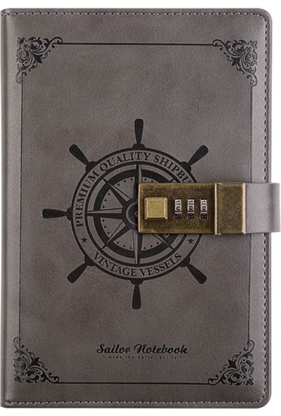 Buyfun Vintage Dergisi Günlüğü Kilit ile B6 Pu Kapak Retro (Yurt Dışından)