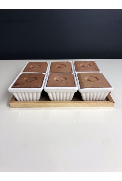 Yalu Bambu Tepsili Kahvaltı Takımı 6'lı