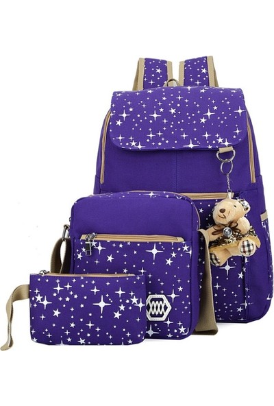 Letaotao Kız Çocuk 3'ü 1 Arada Sırt Okul Çantası Takımı (Yurt Dışından)