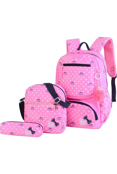 Letaotao Kız Çocuk 3'ü 1 Arada Sırt Okul Çantası Takımı (Yurt Dışından)