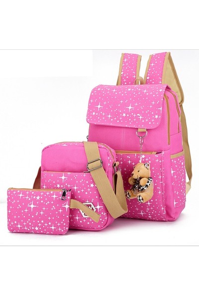 Letaotao Kız Çocuk 3'ü 1 Arada Sırt Okul Çantası Takımı (Yurt Dışından)