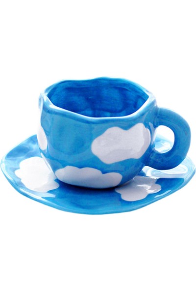 Baosity Seramik Kahve Kupaları ile Coaster Tepsi Içme Kupası Kahvaltı Mısır Gevreği Mavi (Yurt Dışından) Baosity Seramik Kahve Kupaları ile Coaster Tepsi Içme Kupası Kahvaltı Mısır Gevreği Mavi (Yurt Dışından)