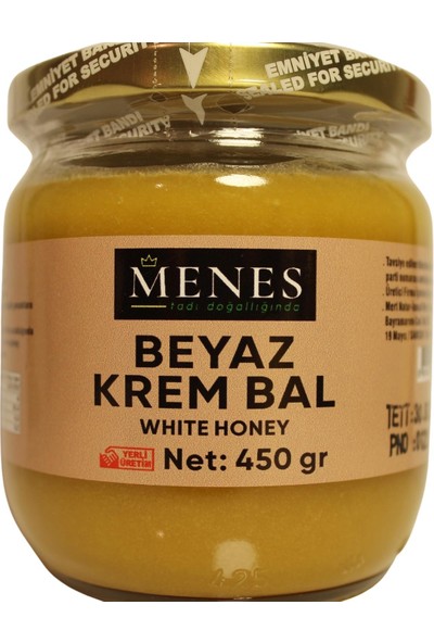 Menes Beyaz Krem (Ham) Bal 450 gr