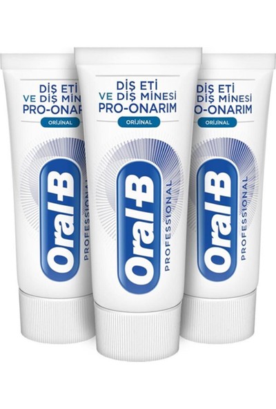 Oral-B Professional Diş Eti ve Diş Minesi Pro Onarım Original 50 ml x 3 Adet Oral-B Professional Diş Eti ve Diş Minesi Pro Onarım Original 50 ml x 3 Adet