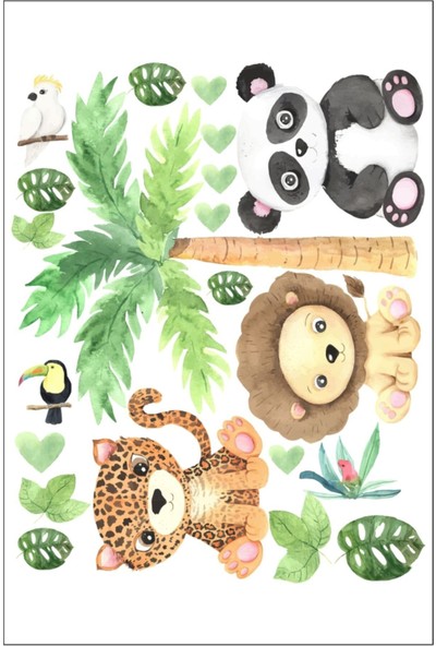 Tasarım Adası Tasarım Ada'sı Sevimli Hayvanlar Çocuk Odası Duvar Sticker