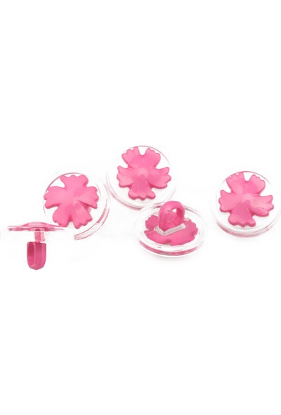 İtalyan Bebe Çiçek Figürlü 5 Li Düğme Fuşya İtalyan Bebe Çiçek Figürlü 5 Li Düğme Fuşya