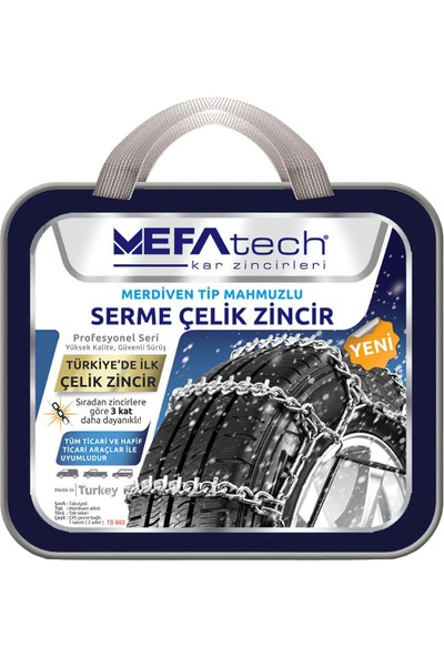 Mefa Tech Mefatech Kar Zinciri Serme Tipi 120 Numara (155X13) Mefa Tech Mefatech Kar Zinciri Serme Tipi 120 Numara (155X13)