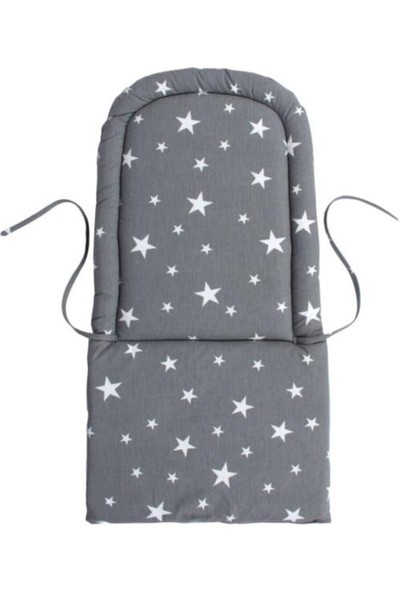 Sevi Bebe Mama Sandalyesi Minderi Gri Yıldız ART-157