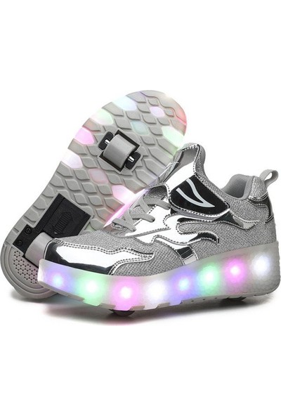 Anteasy Shop LED Işıklı Spor Ayakkabı - Gri (Yurt Dışından)