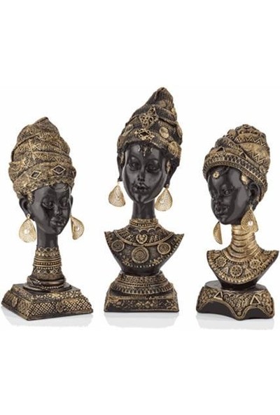 Setabianca Seta Bianca Dekorati̇f 3 Lü Kiz Kardeş Gold 10 x 10 x 30 cm Setabianca Seta Bianca Dekorati̇f 3 Lü Kiz Kardeş Gold 10 x 10 x 30 cm