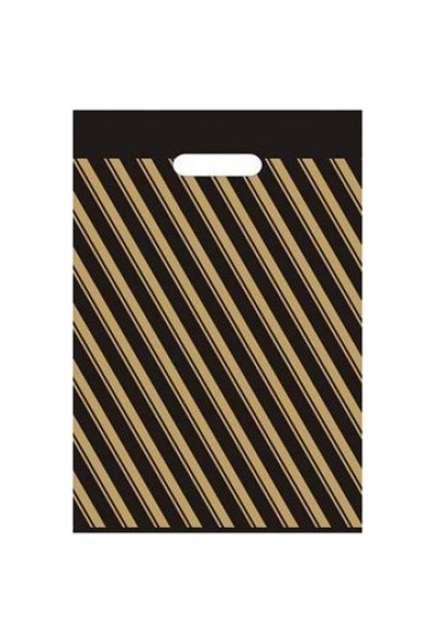 Kent Takviyeli Siyah Poşet No: 2 26 x 38 cm 50'li