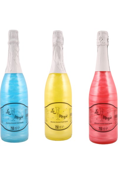 La Magie Özel Seri Içecek 3 Farklı Aromalı Gazlı Alkolsüz Kokteyl Içecek 3X750 ml La Magie Özel Seri Içecek 3 Farklı Aromalı Gazlı Alkolsüz Kokteyl Içecek 3X750 ml