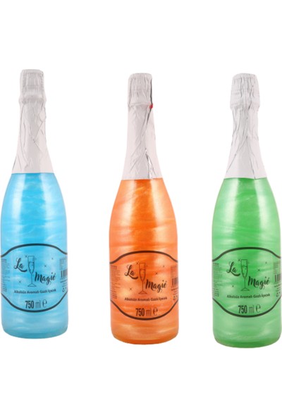 La Magie Özel Seri Içecek 3 Farklı Aromalı Gazlı Alkolsüz Kokteyl Içecek 3X750 ml La Magie Özel Seri Içecek 3 Farklı Aromalı Gazlı Alkolsüz Kokteyl Içecek 3X750 ml