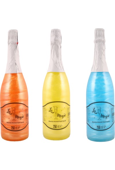 La Magie Özel Seri Içecek 3 Farklı Aromalı Gazlı Alkolsüz Kokteyl Içecek 3X750 ml La Magie Özel Seri Içecek 3 Farklı Aromalı Gazlı Alkolsüz Kokteyl Içecek 3X750 ml
