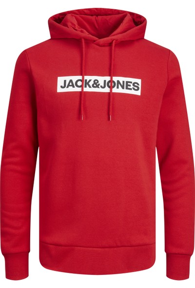 Jack & Jones Kapüşonlu Logo Baskılı Sweatshirt