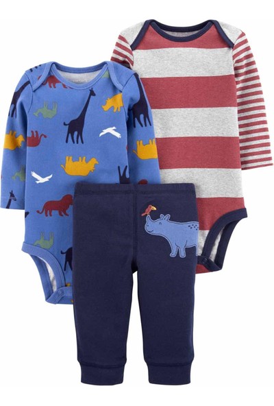 Carter's Carters Layette Erkek Bebek 3'lü Set - Tma 1M105310 Carter's Carters Layette Erkek Bebek 3'lü Set - Tma 1M105310