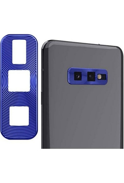 Eiroo Samsung Galaxy S10E Lacivert Metal Kamera Lensi Koruyucu Eiroo Samsung Galaxy S10E Lacivert Metal Kamera Lensi Koruyucu