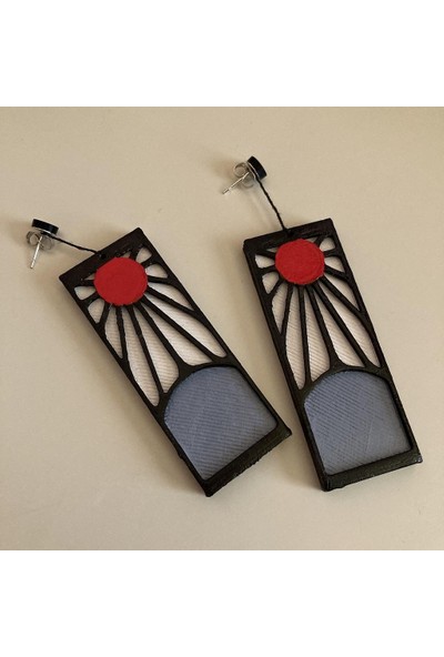 Aldım Geldi Demonslayer Hanafuda Küpe Plastik Aparat