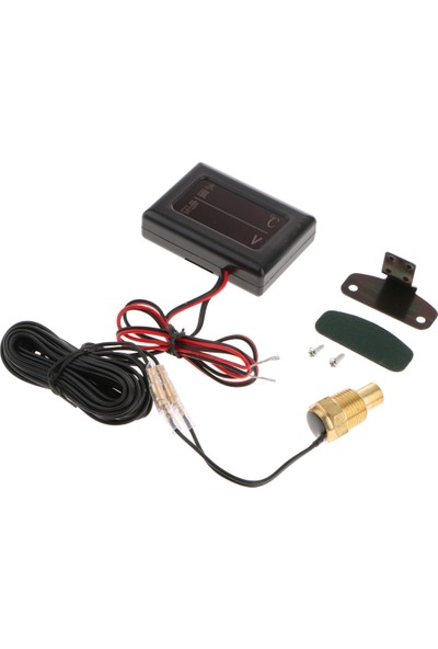 LCD Dijital Su Sıcaklığı Ölçer ve Kafalı Voltmetre 3/8 Iplik Sensörü 17MM LCD Dijital Su Sıcaklığı Ölçer ve Kafalı Voltmetre 3/8 Iplik Sensörü 17MM