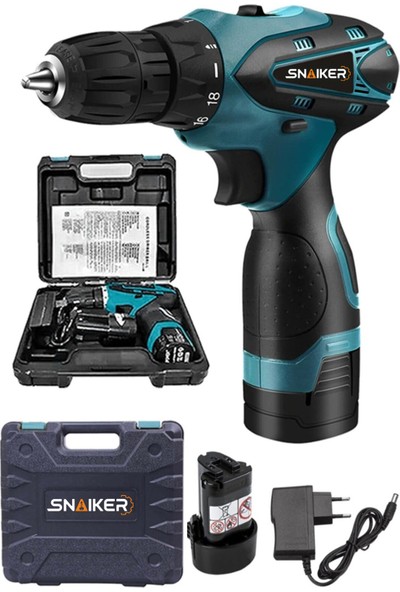 Snaiker Alman Titan Series 32 V Sjs Çift Metal Şanzuman Çift Akülü Şarjlı Vidalama Matkap Mavi Ar Snaiker Alman Titan Series 32 V Sjs Çift Metal Şanzuman Çift Akülü Şarjlı Vidalama Matkap Mavi Ar