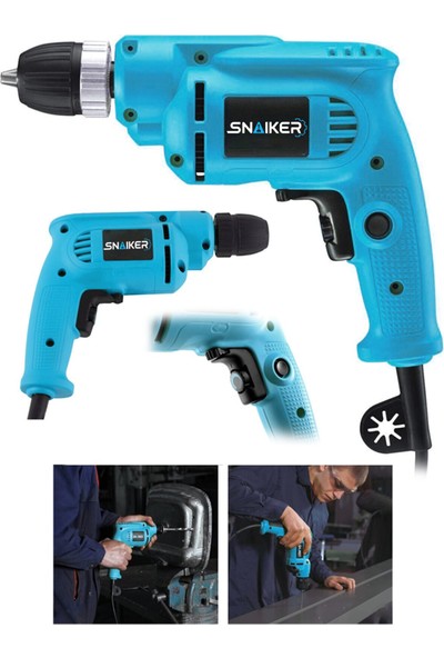 Snaiker Alman 700 Watt 10 mm Bakir Sargili Darbesiz Vidalama Matkap Snaiker Alman 700 Watt 10 mm Bakir Sargili Darbesiz Vidalama Matkap