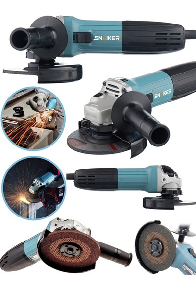 Snaiker Alman 2000 Watt Professional Sjs Çift Metal Şanzuman Avuç Içi Taşlama Makinesi 125 mm Snaiker Alman 2000 Watt Professional Sjs Çift Metal Şanzuman Avuç Içi Taşlama Makinesi 125 mm