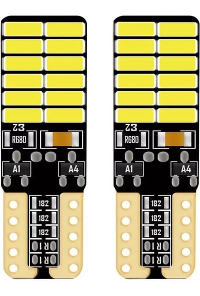 Balp 2 Adet Süper Güçlü T10 LED 24 Ledli 12-24 Volt Canbuslü Buz Mavi Balp 2 Adet Süper Güçlü T10 LED 24 Ledli 12-24 Volt Canbuslü Buz Mavi