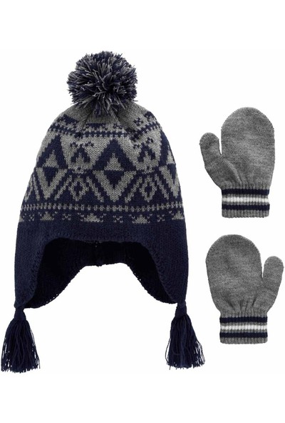 Carter's Carters Erkek Çocuk Bere Eldiven Seti 2M117110 Carter's Carters Erkek Çocuk Bere Eldiven Seti 2M117110