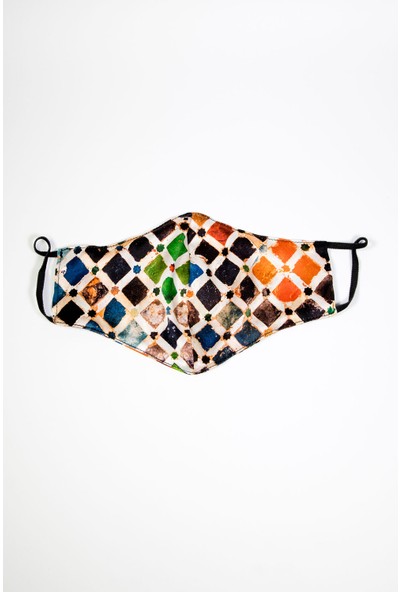 Lila Rosa Saf Ipek Maske