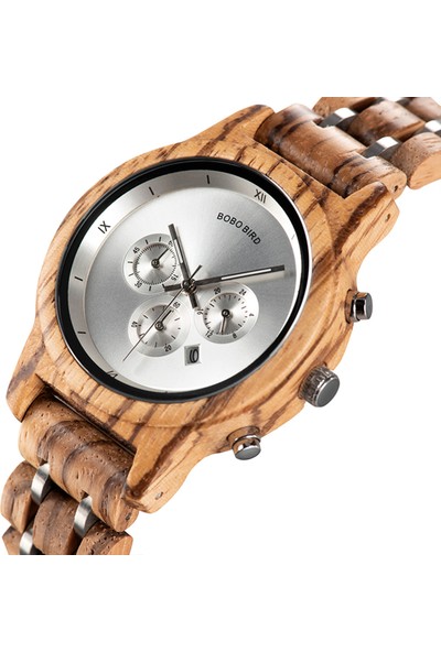 Bobo Kuş Bayan Ahşap Izle Chronograph & Tarih Ekran Bobo Kuş Bayan Ahşap Izle Chronograph & Tarih Ekran