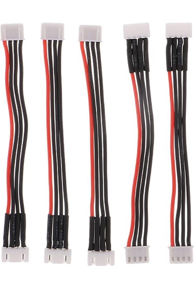 Lipo Lityum Pil Için 5 Adet Silikon Jst-Xh Denge Kablosu 22AWG (11.1V)