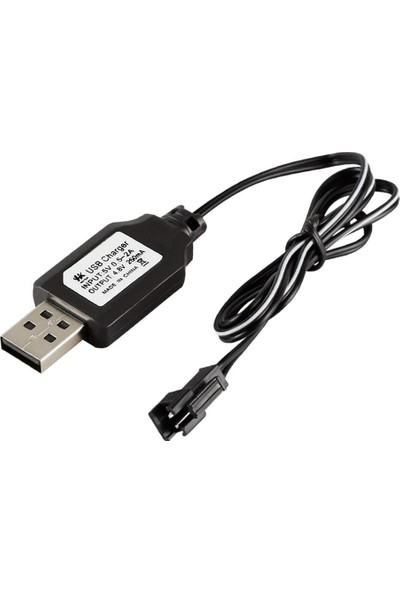 Lovoski Rc Pil Şarj Kablosu 4.8 V 250MA USB Dengesi Hızlı Şarj Sm Tak 80 cm