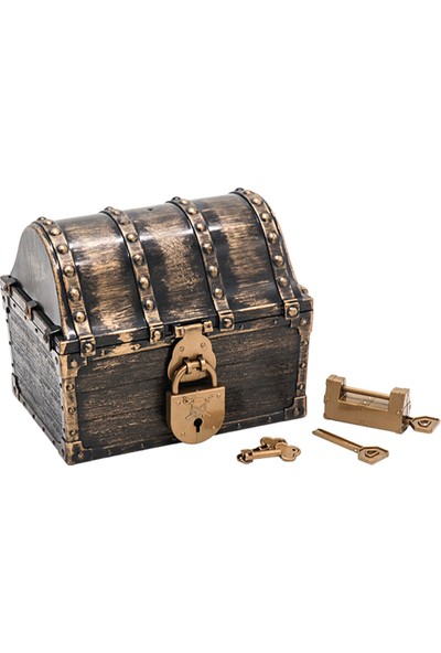 Lovoski Çocuklar Korsan Hazine Göğüs Oyuncak Antika Parti Iyilik Foklar Dekorasyon Bronz