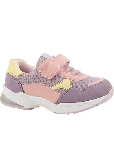 Oppa Tek Cırtlı Air File Detaylı Deri Kız Çocuk Sneaker Lila-Pudra Oppa Tek Cırtlı Air File Detaylı Deri Kız Çocuk Sneaker Lila-Pudra