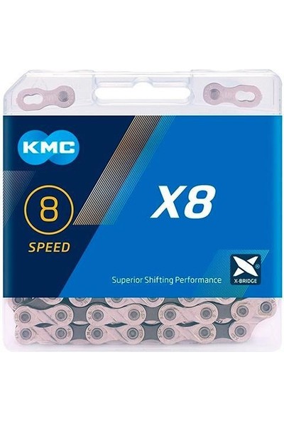 Kmc X8 Zincir ( X-Bridge Teknolojisi ) 6-7-8V 114 Link Kmc X8 Zincir ( X-Bridge Teknolojisi ) 6-7-8V 114 Link